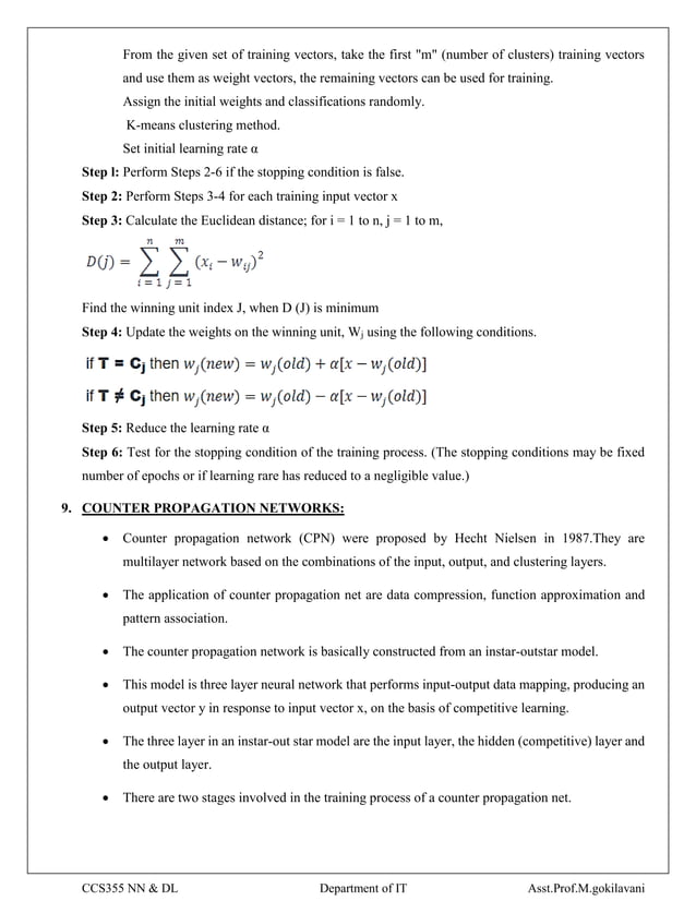 CCS355 Neural Network & Deep Learning Unit II Notes with Question bank ...