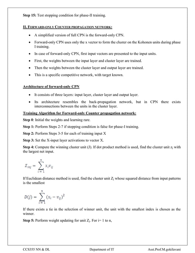 CCS355 Neural Network & Deep Learning Unit II Notes with Question bank ...