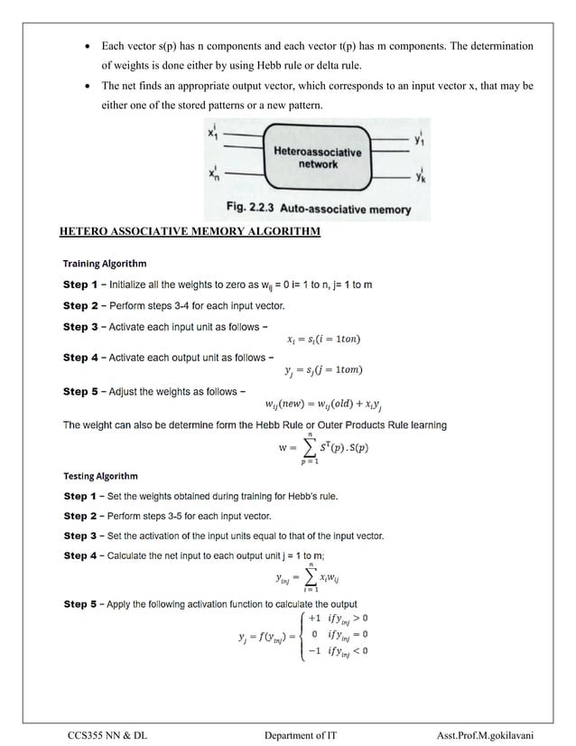 CCS355 Neural Network & Deep Learning Unit II Notes with Question bank ...