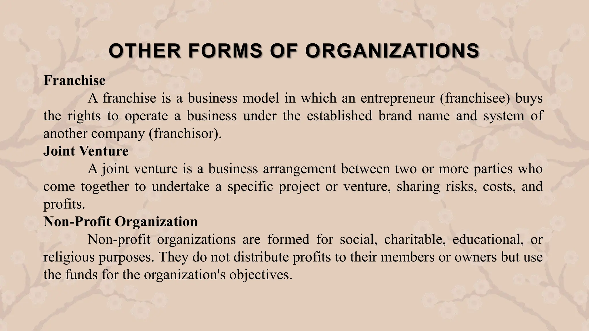 Forms of Business Organization - Unit 11 | PPT