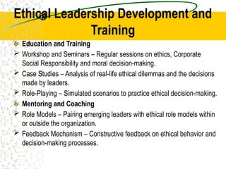 Ethical Leadership and Its Role in Organizations | PPTX