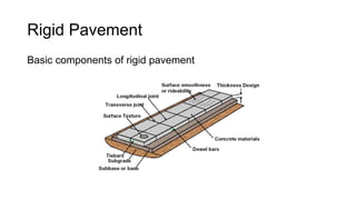 Unit II civil engineering flexible and rigid pavement | PPTX