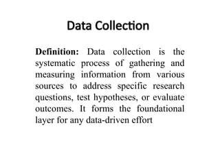 DATA COLLECTION IN BUSINESS ANALYTICS- OVERVIEW | PPTX