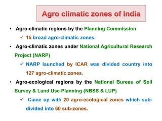 Unit II - Agro climatic zones of India and Tamil Nadu.ppt