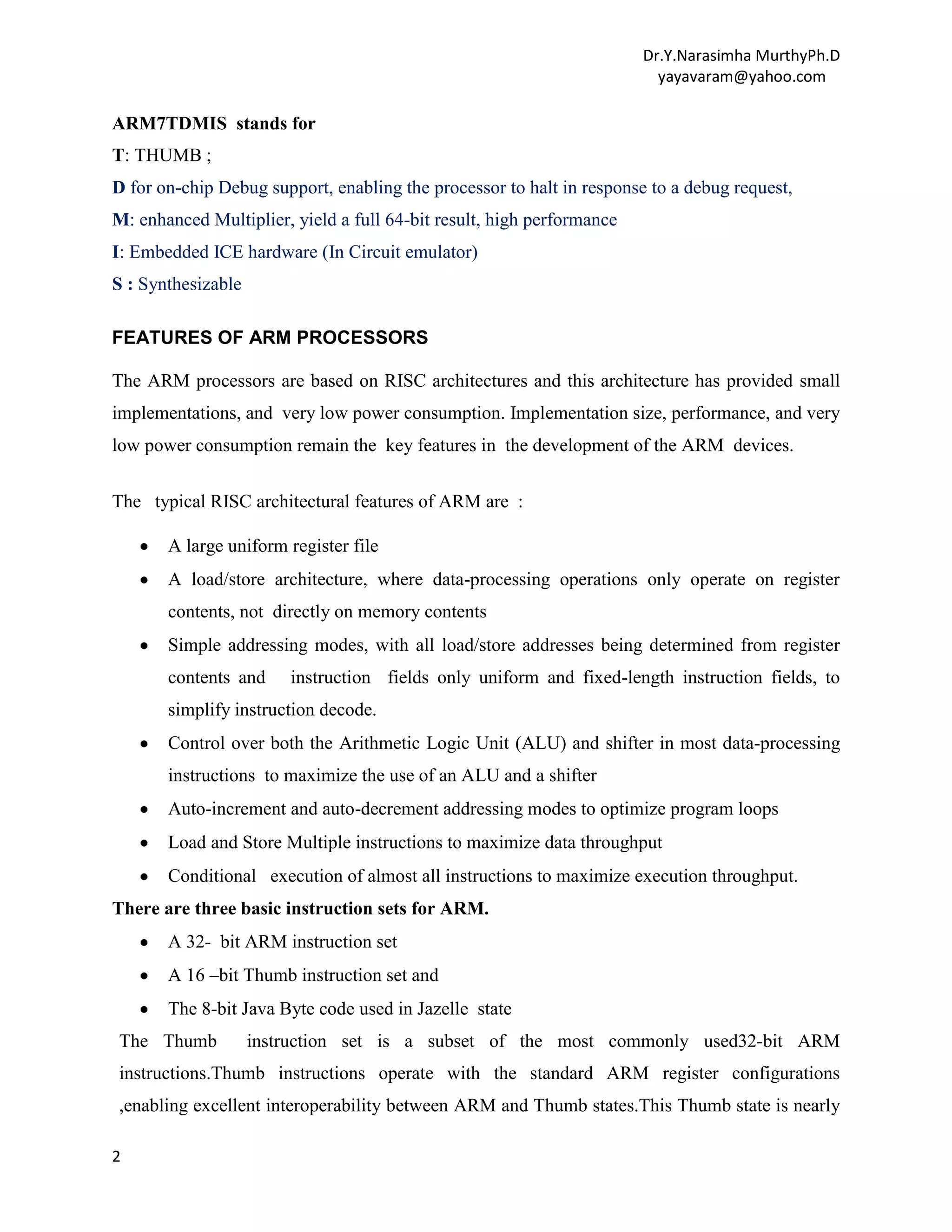ARM7-ARCHITECTURE | DOCX