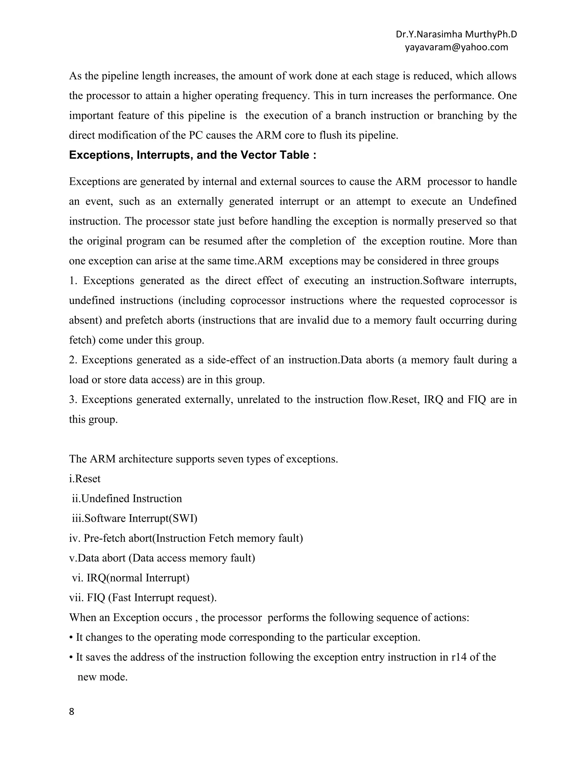 Arm7 Architecture Docx Programming Languages Computing