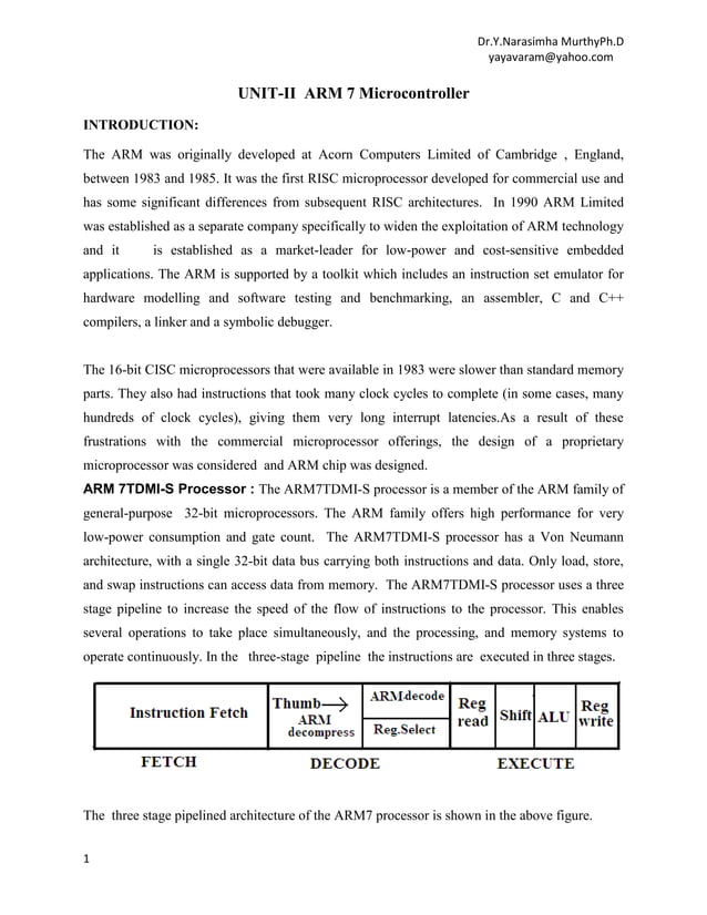 ARM7-ARCHITECTURE | DOCX | Programming Languages | Computing
