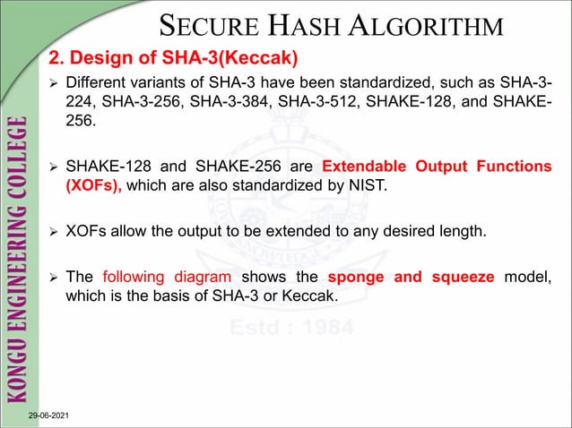 Design of Secure Hash Algorithm(SHA) | PPT