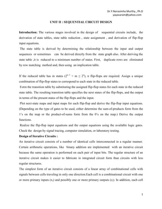 UNIT-II -DIGITAL SYSTEM DESIGN | DOCX