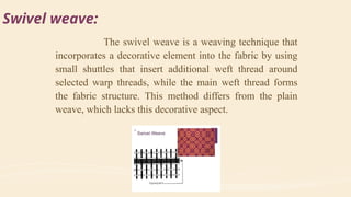 UNIT II -Fancy Weaves , types, explanation | PPTX