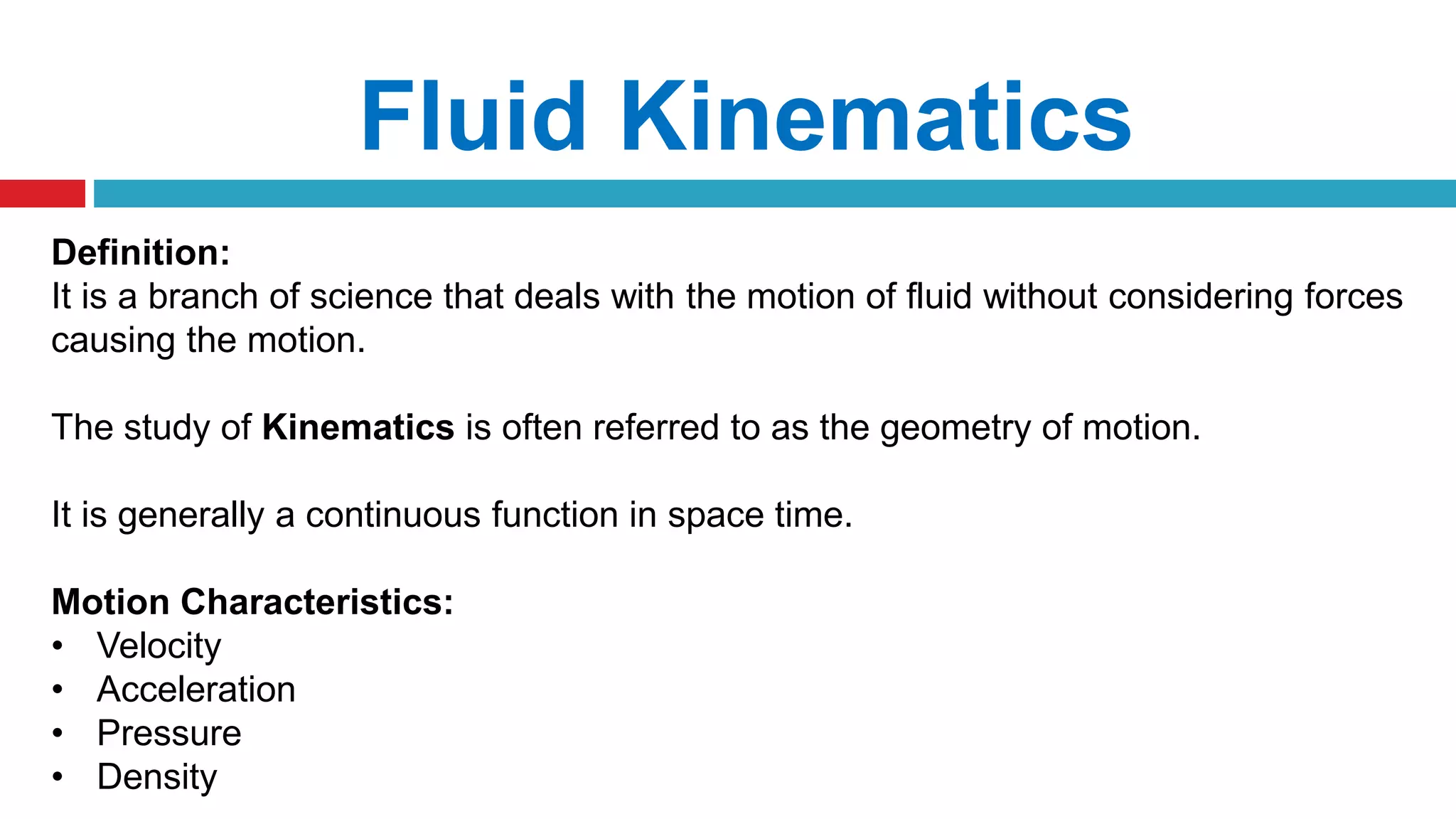 Fluid Kinematics | PPTX