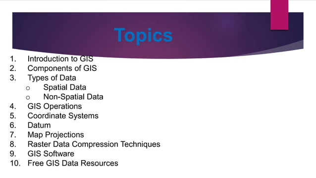 introduction to geographical information system | PPT