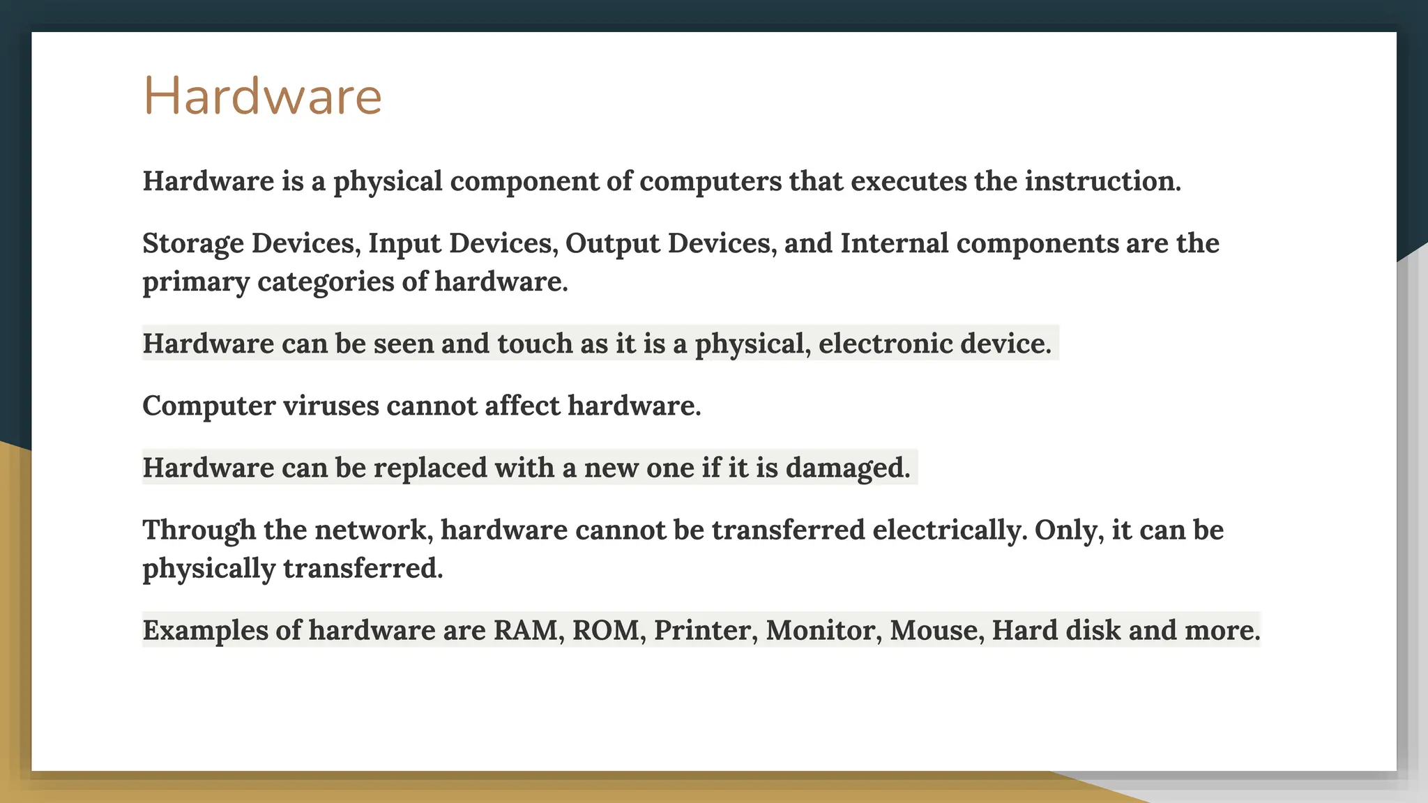 Hardware And Softwarepptx Computer Peripherals Computing