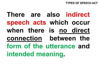 UNIT II - Lesson 2 - Types of Speech Act | PPTX