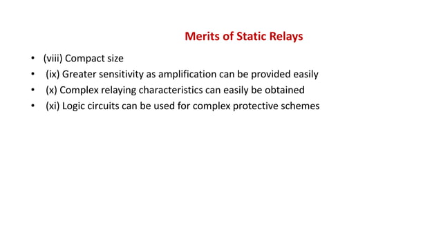 Basic principle of Numeric relay and static relay.ppt | Technology ...