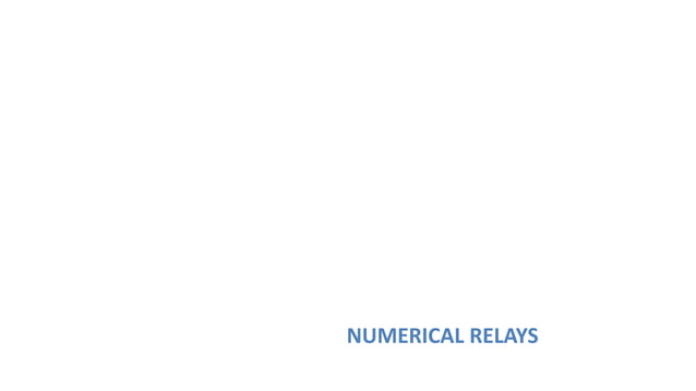 Basic principle of Numeric relay and static relay.ppt | Technology & Computing