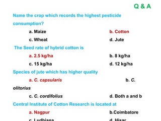 Unit II - Production Technology of cash crops.pptx