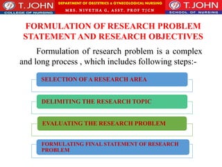 Research problem/ Research Question | PPTX