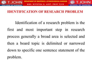 Research problem/ Research Question | PPTX