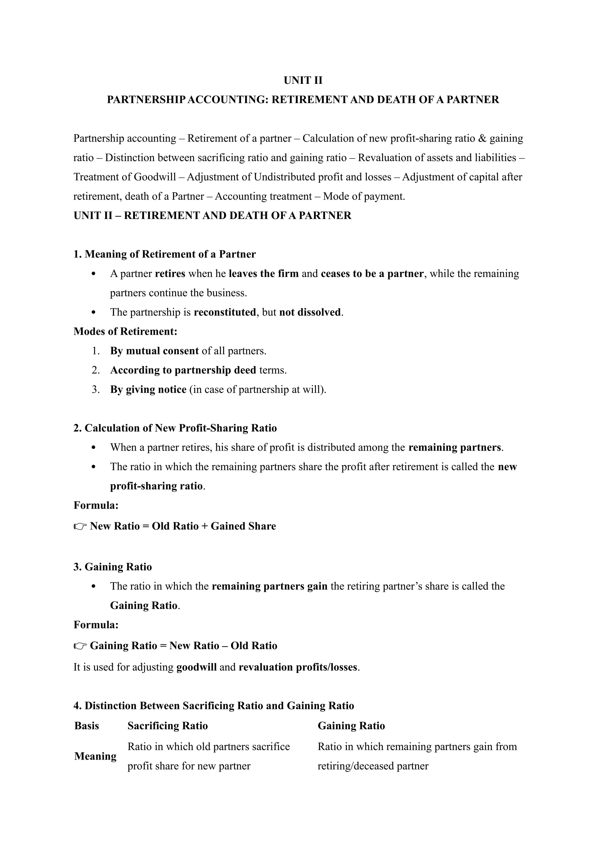 UNIT II - RETIREMENT AND DEATH OF A PARTNER.docx