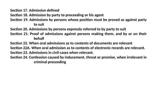 Unit II - Statement – Admissions and Confessions.pptx