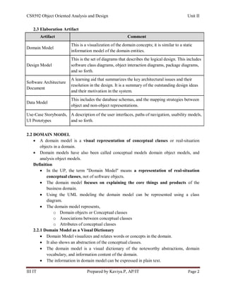 CS8592 Object Oriented Analysis & Design - UNIT II | PDF