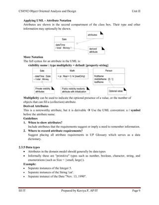 CS8592 Object Oriented Analysis & Design - UNIT II | PDF
