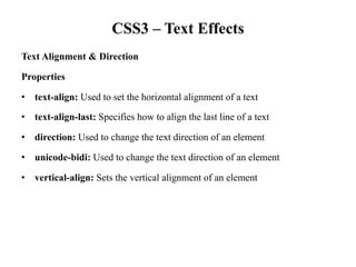 IT2255 Web Essentials - Unit II Web Designing | PDF