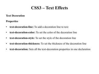 IT2255 Web Essentials - Unit II Web Designing | PDF