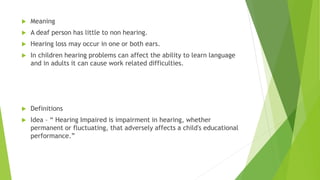 Hearing Impaired Children | PPTX