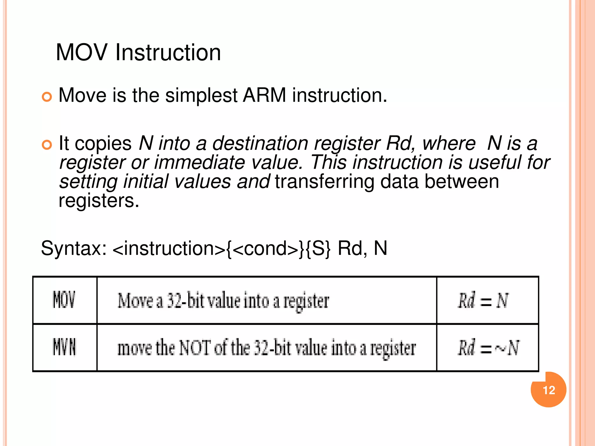 Unit II arm 7 Instruction Set | PDF