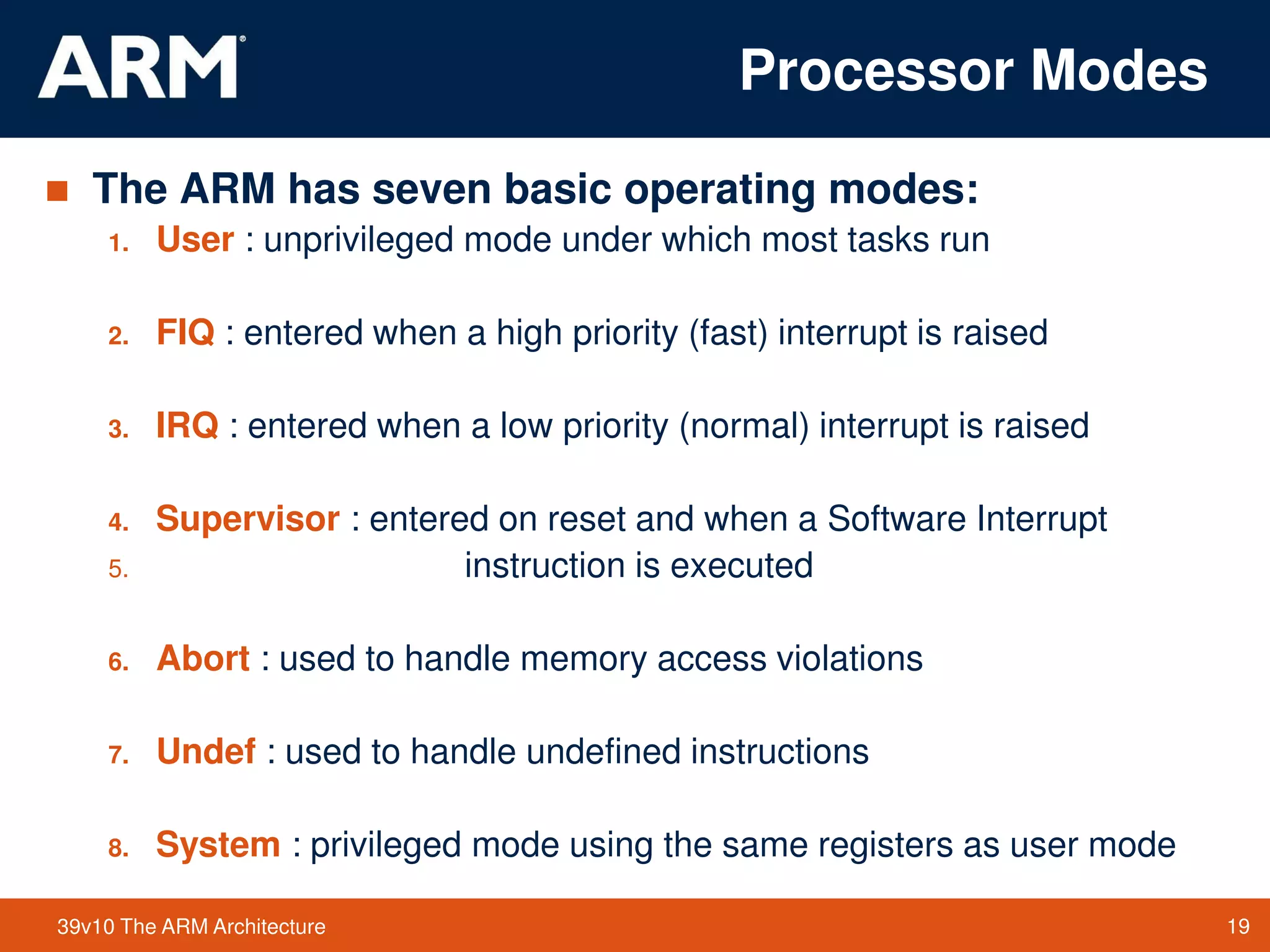 Unit II Arm 7 Introduction | PDF