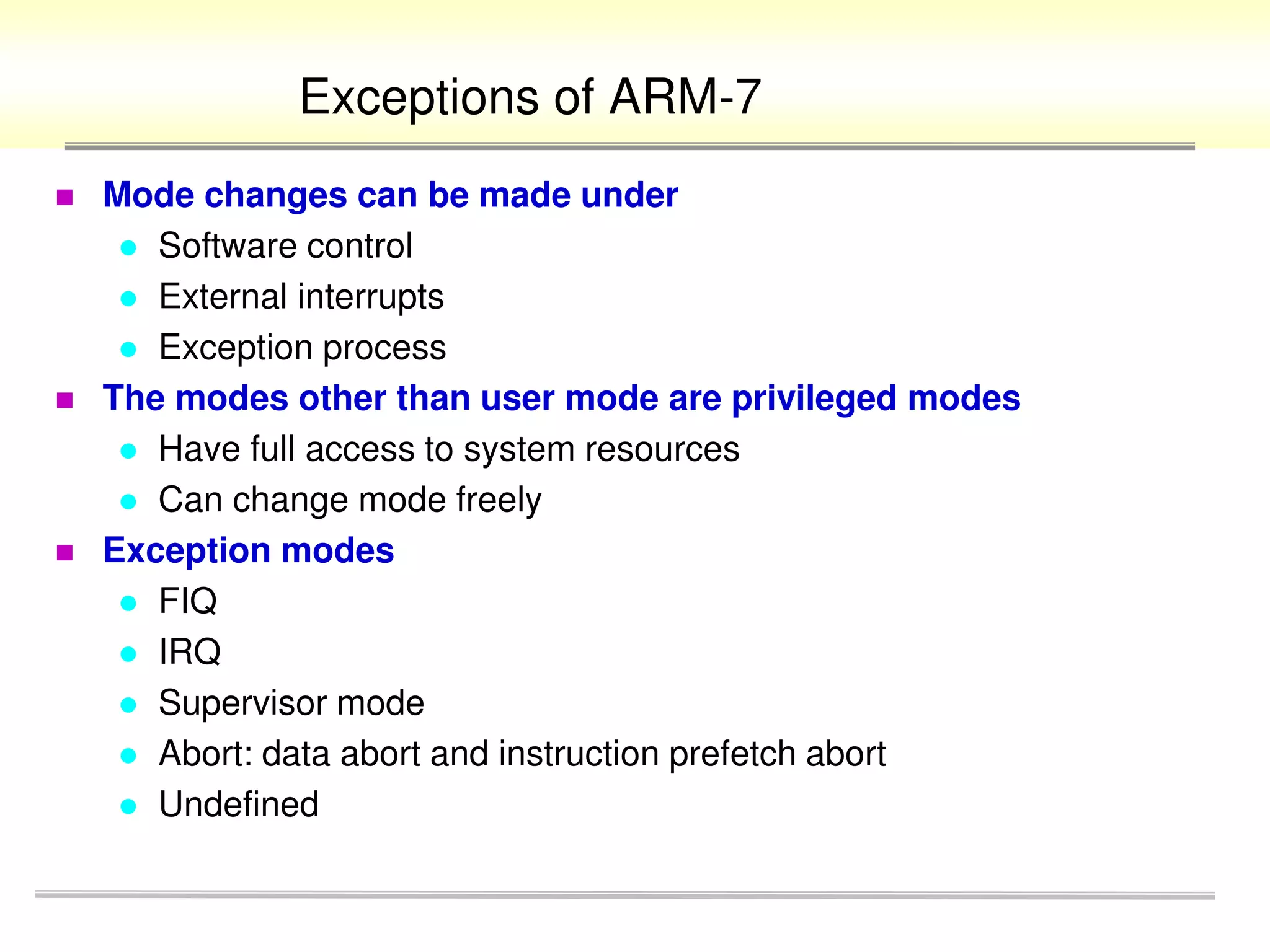 Unit II Arm 7 Introduction | PDF