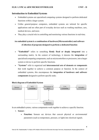 ELH-1.3 PIC & ARM MICROCONTROLLER UNIT II ARM Processor | PDF