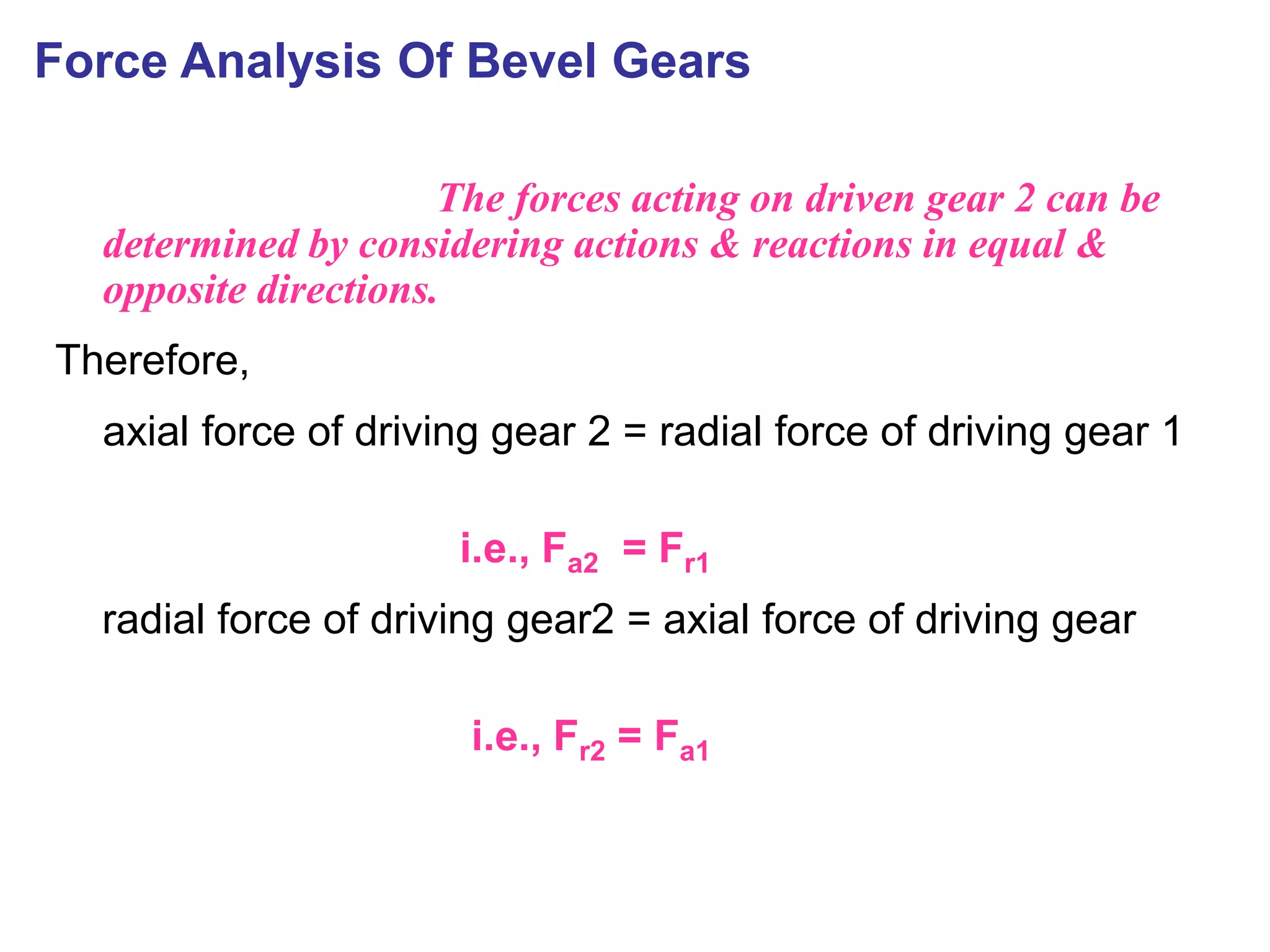 Unit ii bevel gears | PPT