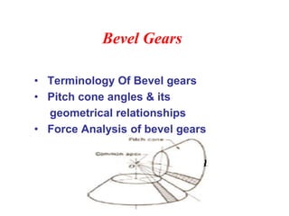 Unit ii bevel gears | PPT