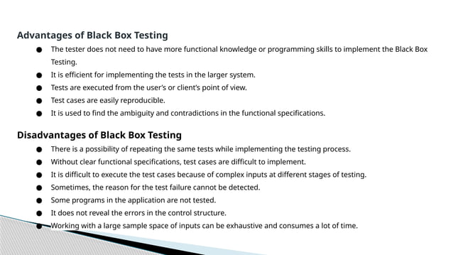 Unit II Black box Testing,Types,Advantages .pptx