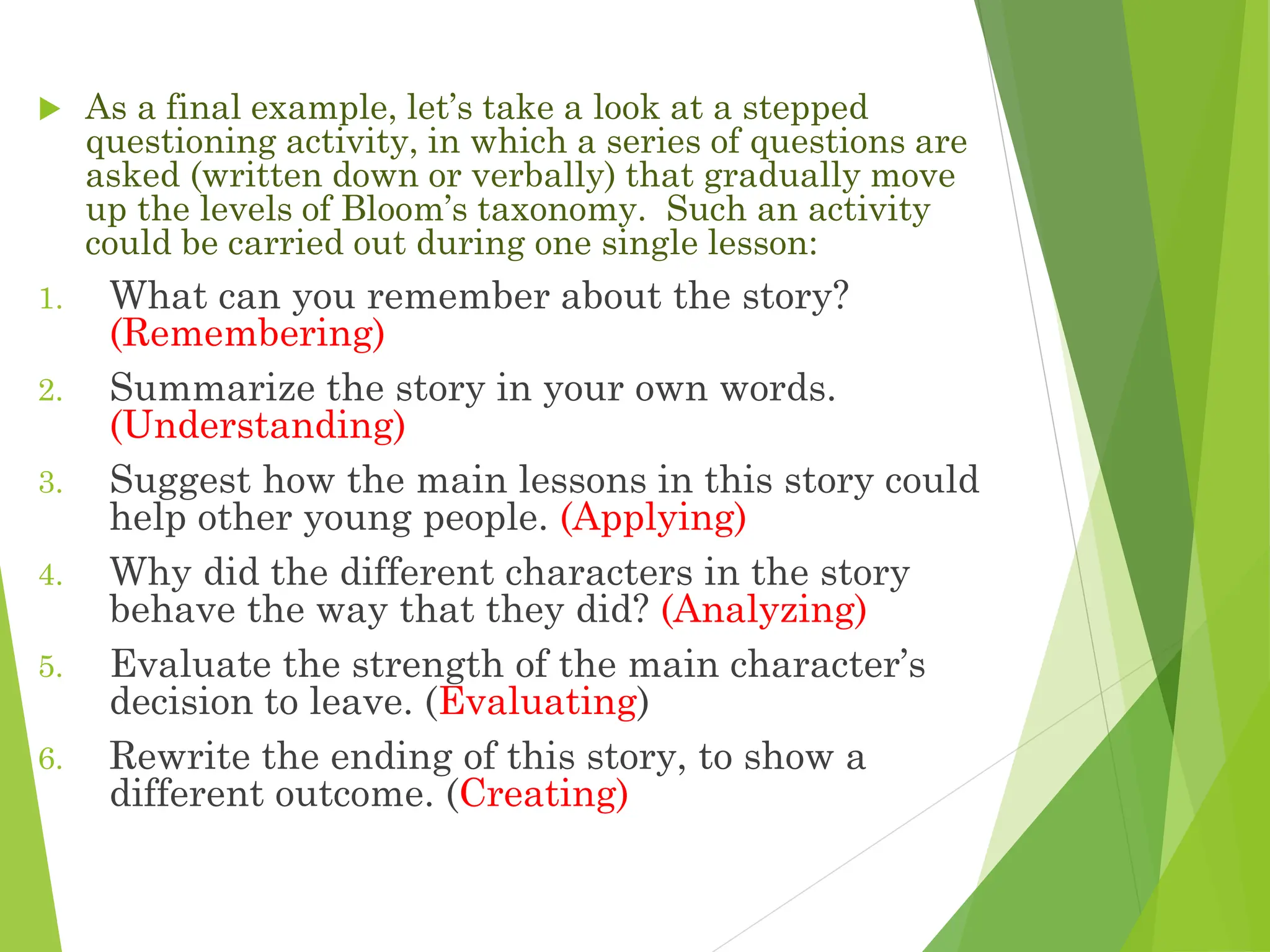 Bloom taxonomy, teaching and learning // | PDF