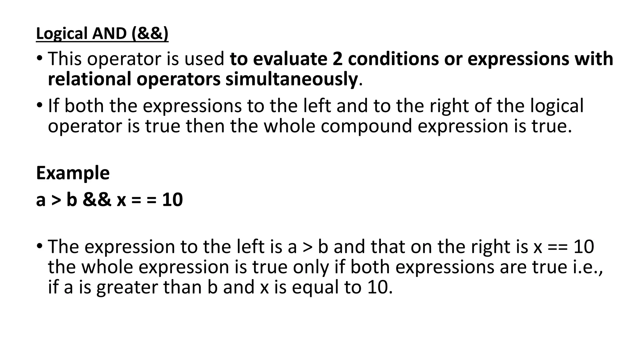 Unit ii chapter 1 operator and expressions in c | PDF