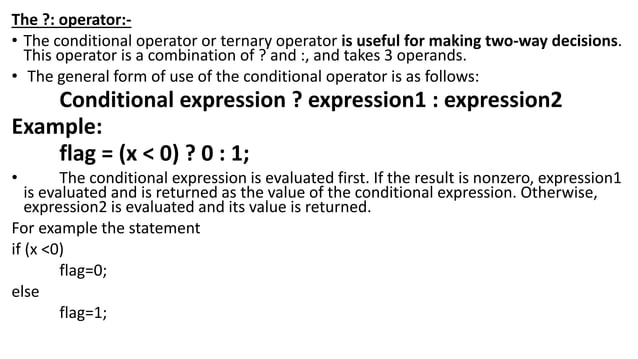 Unit ii chapter 2 Decision making and Branching in C | PPT | Free Download