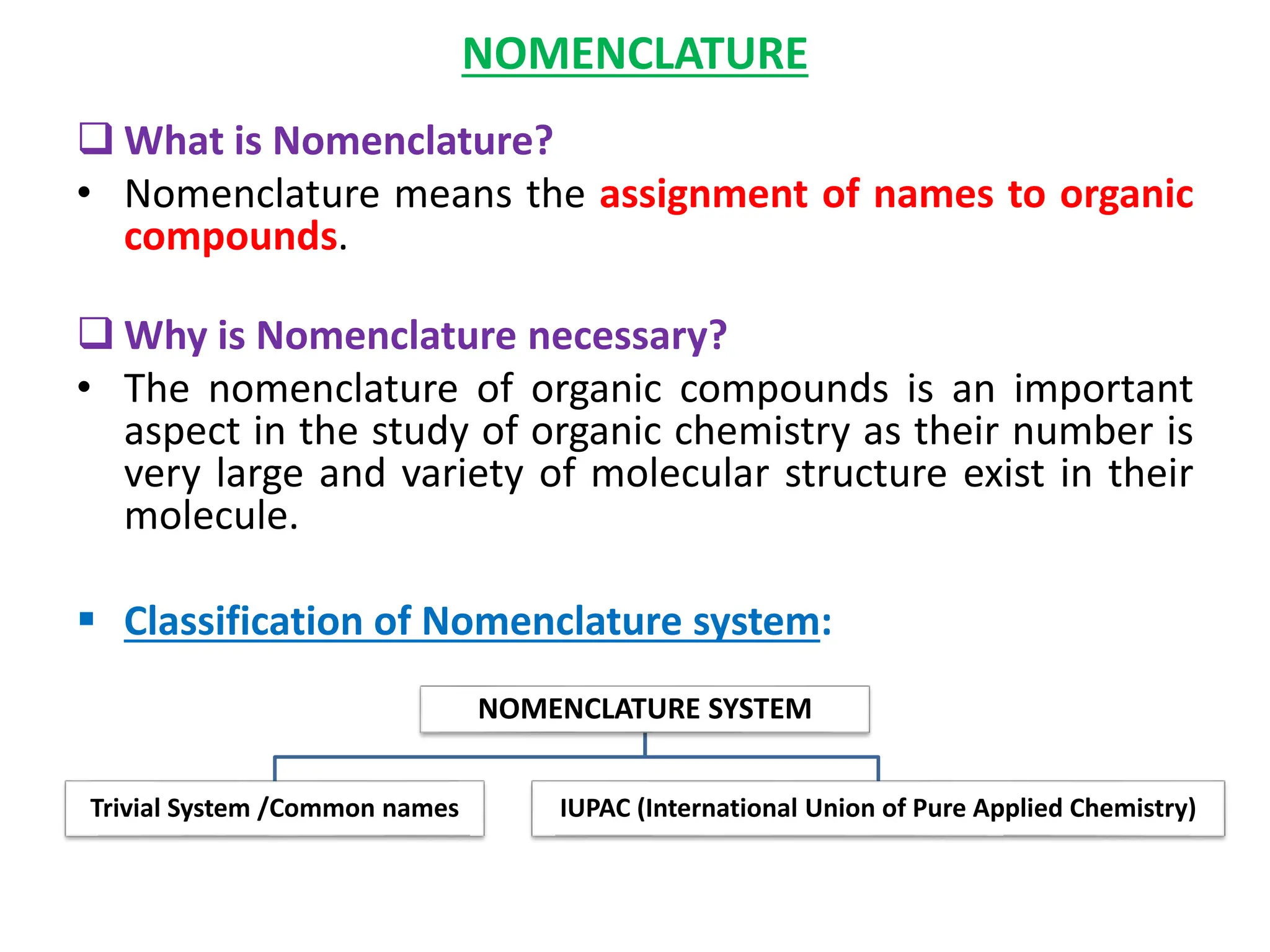 Introduction to Nomenclature of Organic Chemicals.pptx