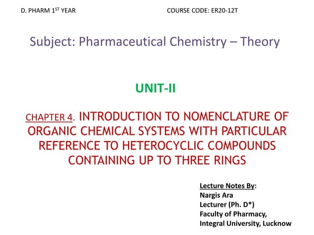 Introduction to Nomenclature of Organic Chemicals.pptx | Chemistry | Science