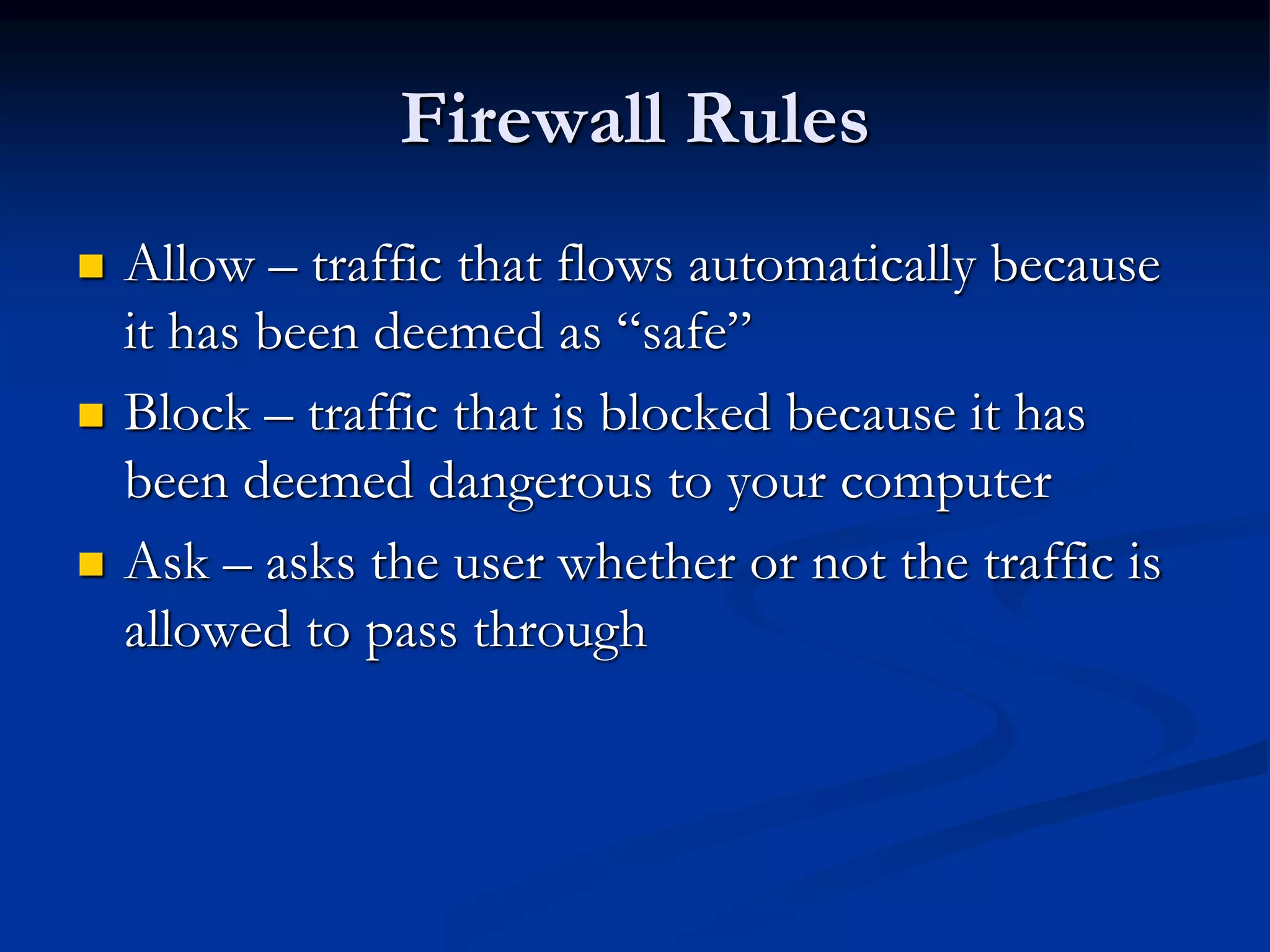 Unit II Chapter 6 firewalls.ppt | Computer Networking | Computing