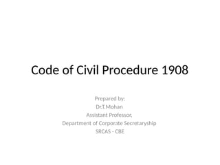 Code of Civil Procedure 1908 Unit II.pptx