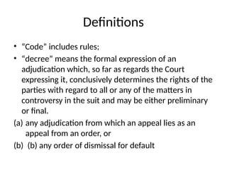 Code of Civil Procedure 1908 Unit II.pptx