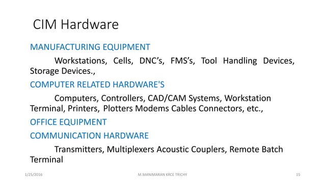 COMPONENTS OF CIM | PPTX | Business | Business and Finance