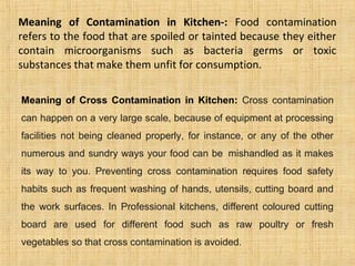 contamination in kitchen | PPT