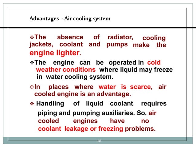 Cooling System - IC Engines : Unit-III | PPTX | Chemistry | Science