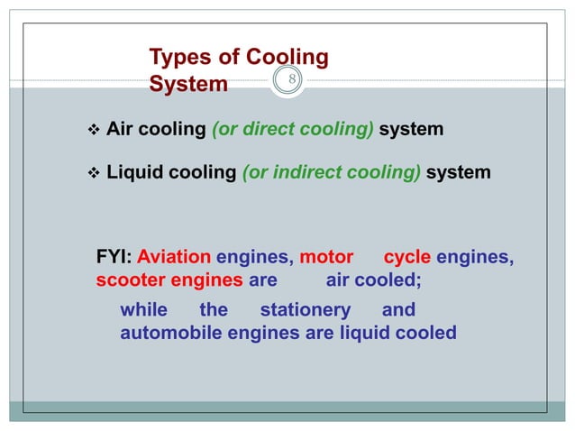 Cooling System - IC Engines : Unit-III | PPTX | Chemistry | Science