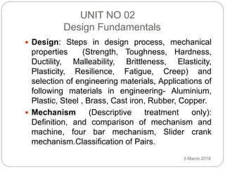Unit ii design and mechanism | PPT